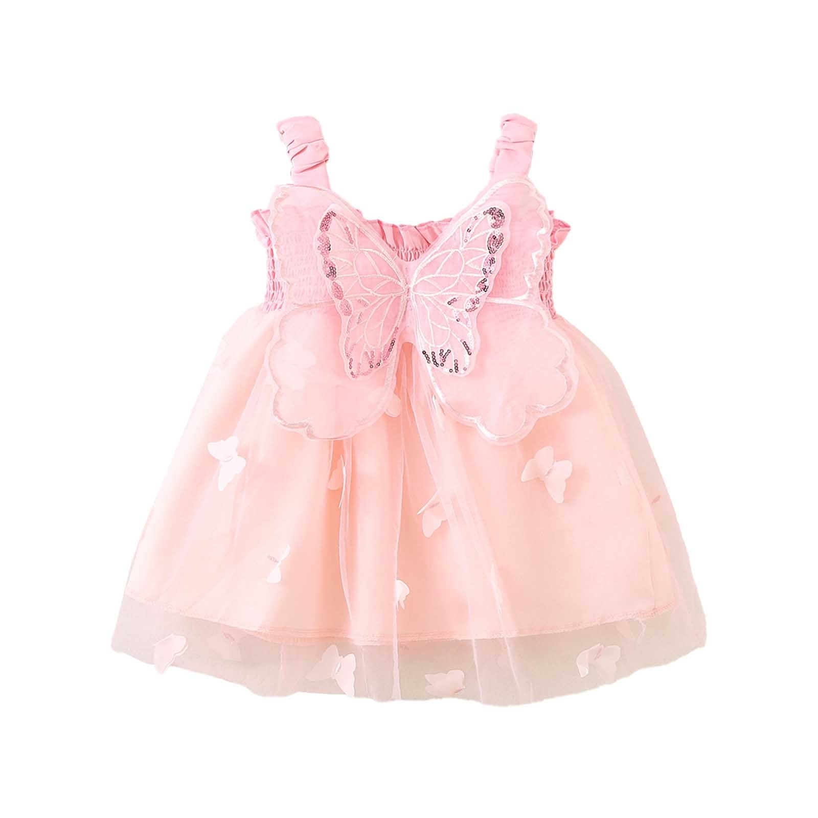 2025 Girls Essentials Dresses Cute Back Bow With Colorful Bow Mesh Ball ...