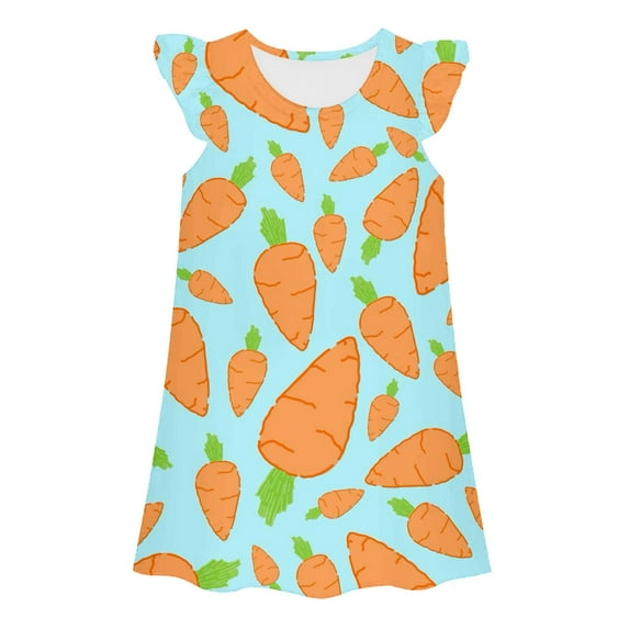 2025 Girls Essentials Dresses Fashion Cute Print Gown Casual Cute ...