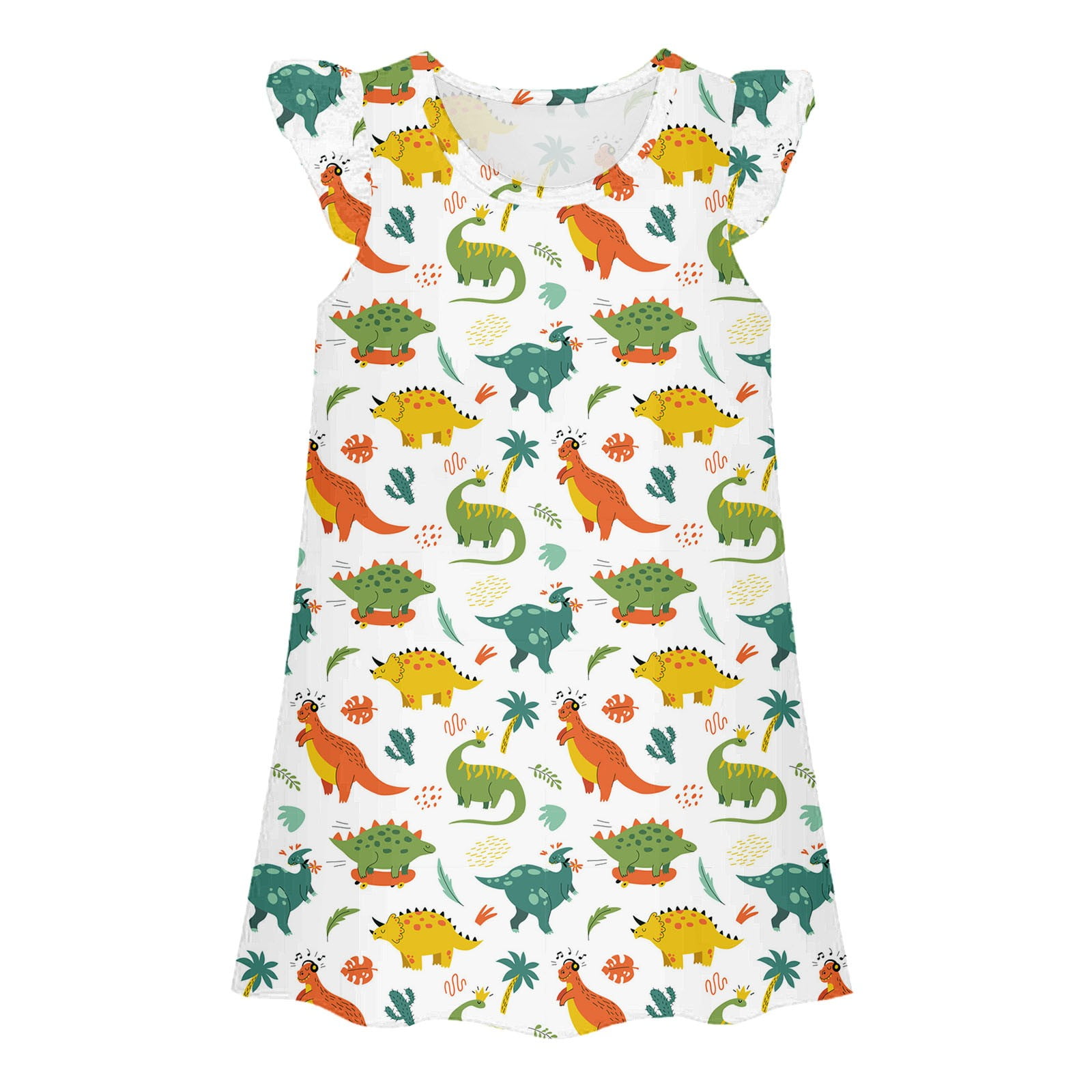 2025 Girls Essentials Dresses Summer Casual Round Neck Sleeveless Loose ...