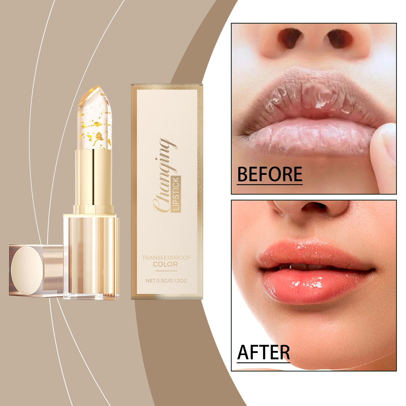 2025 Gold Foil Color Changing Nourishing Lip Balm Is Non-greasy ...