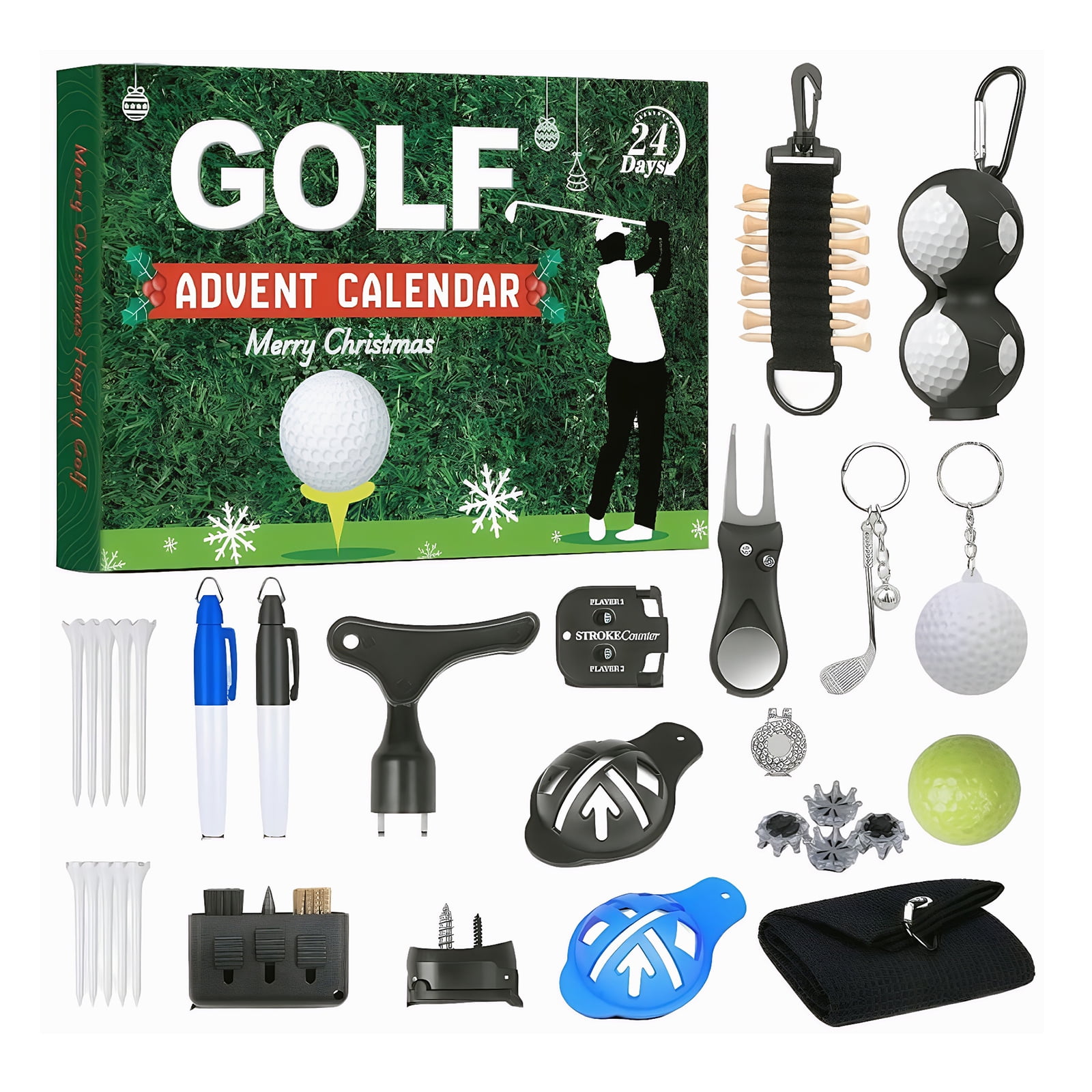 2025 Golf Advent Calendar for Men, 24 Days Christmas Countdown Calendar ...