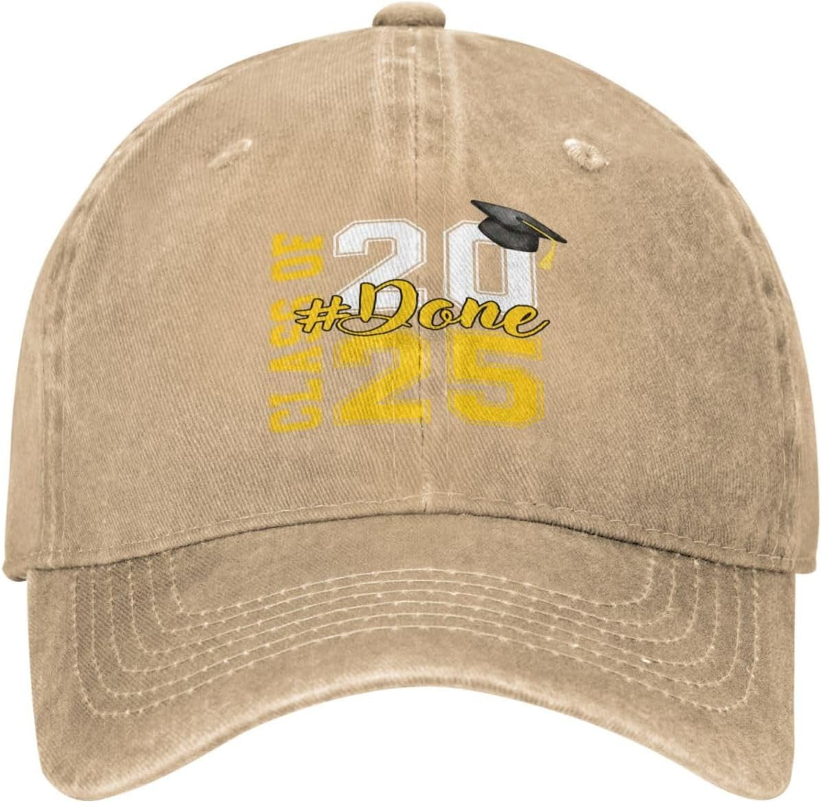 2025 Grad Hat Done Design Distressed Denim Graduation Cap - Walmart.com