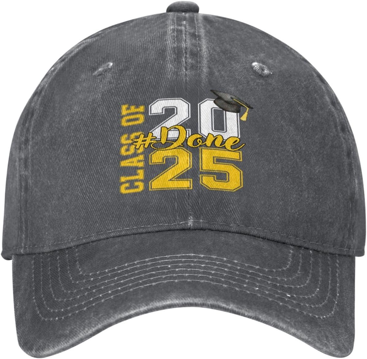 2025 Grad Hat Done Design Distressed Denim Graduation Cap - Walmart.com