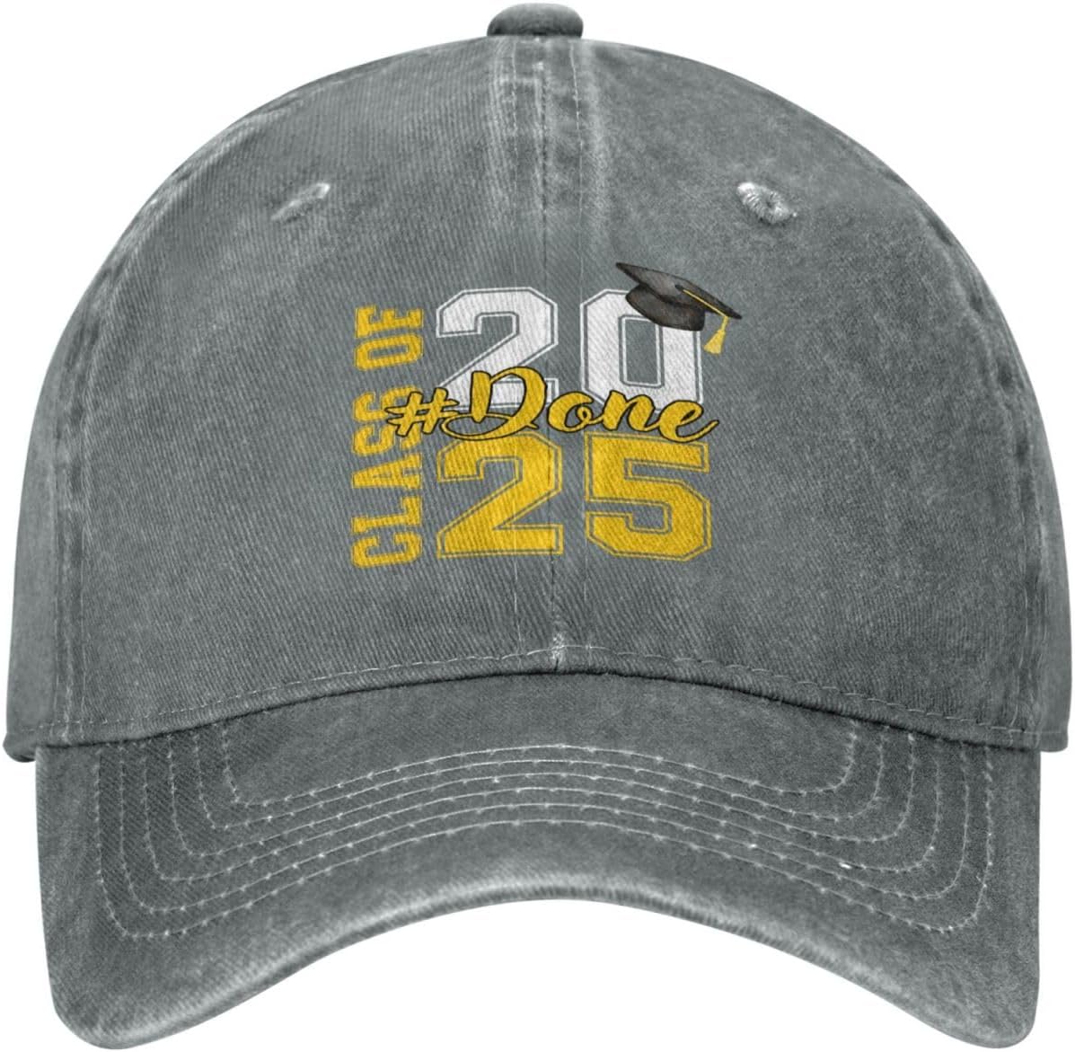 2025 Grad Hat Done Design Distressed Denim Graduation Cap - Walmart.com