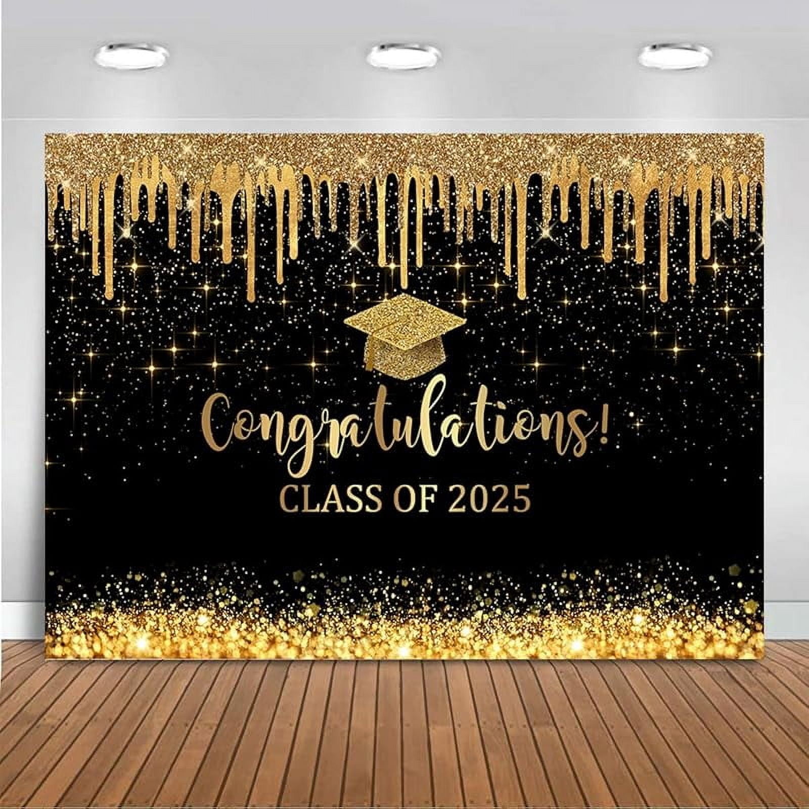 2025 Graduation Backdrop Glitter Background Class of 2025 Graduation ...