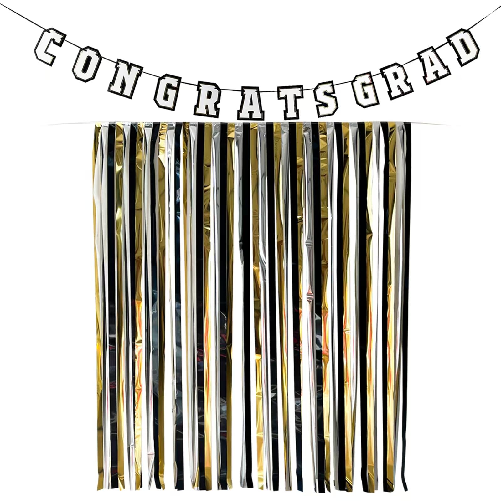 2025 Graduation Backdrop Kit IFF17 - 8ft Congrats Grad Banner & 4x6ft ...