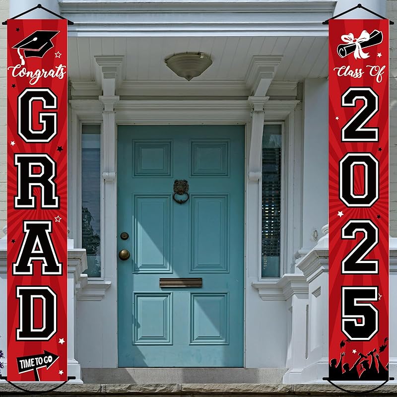 2025 Graduation Banner Class of 2025 Congrats Grad Porch Sign Party ...