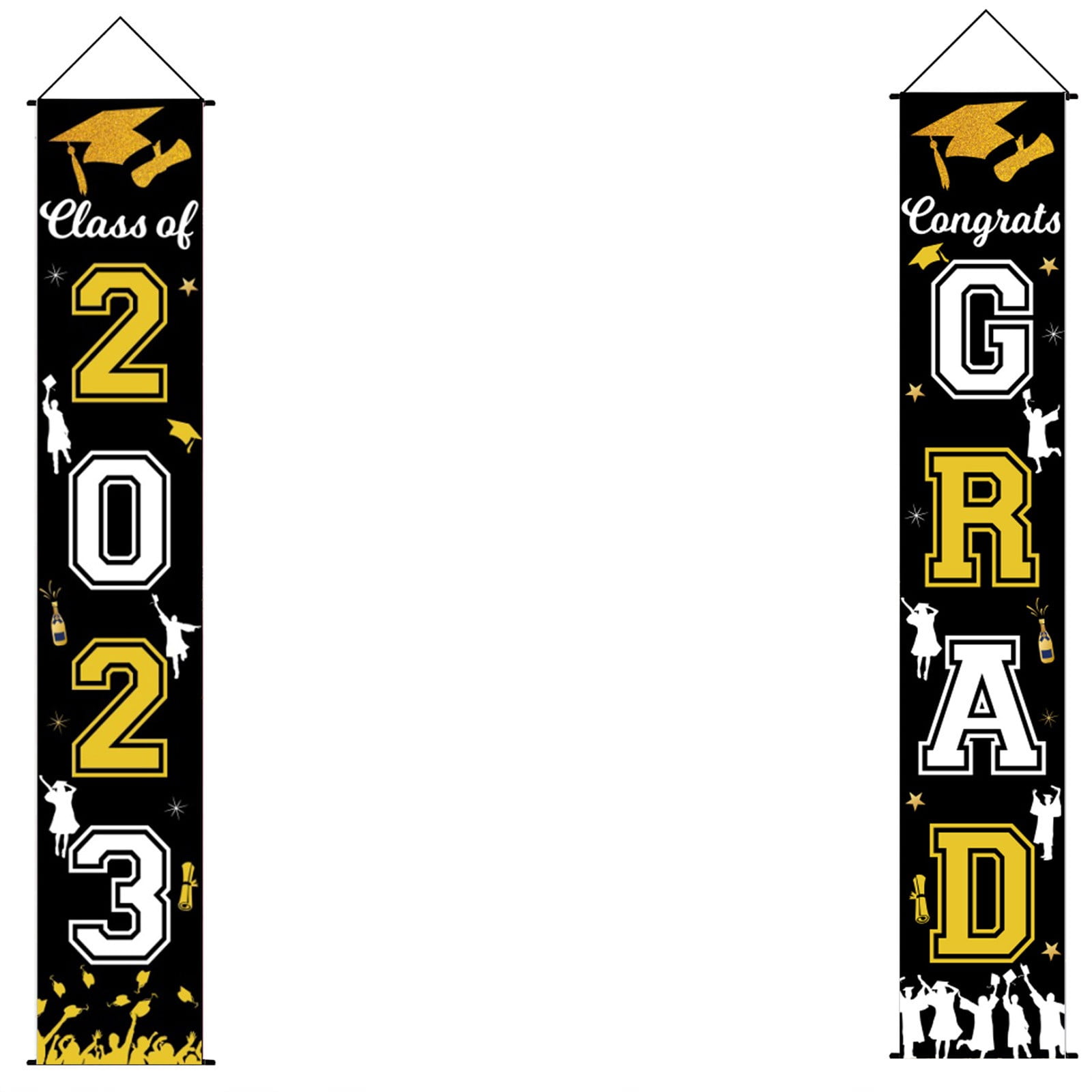 2025 Graduation Banners Hanging Flags Porch Sign Class Of 2025 ...