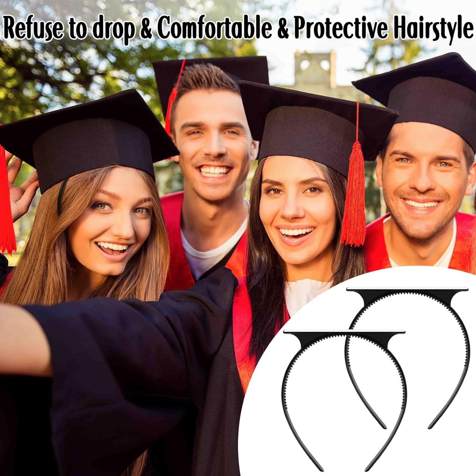 2025 Graduation Cap Headband – Invisible Anti-Slip Grip for Hairstyles ...