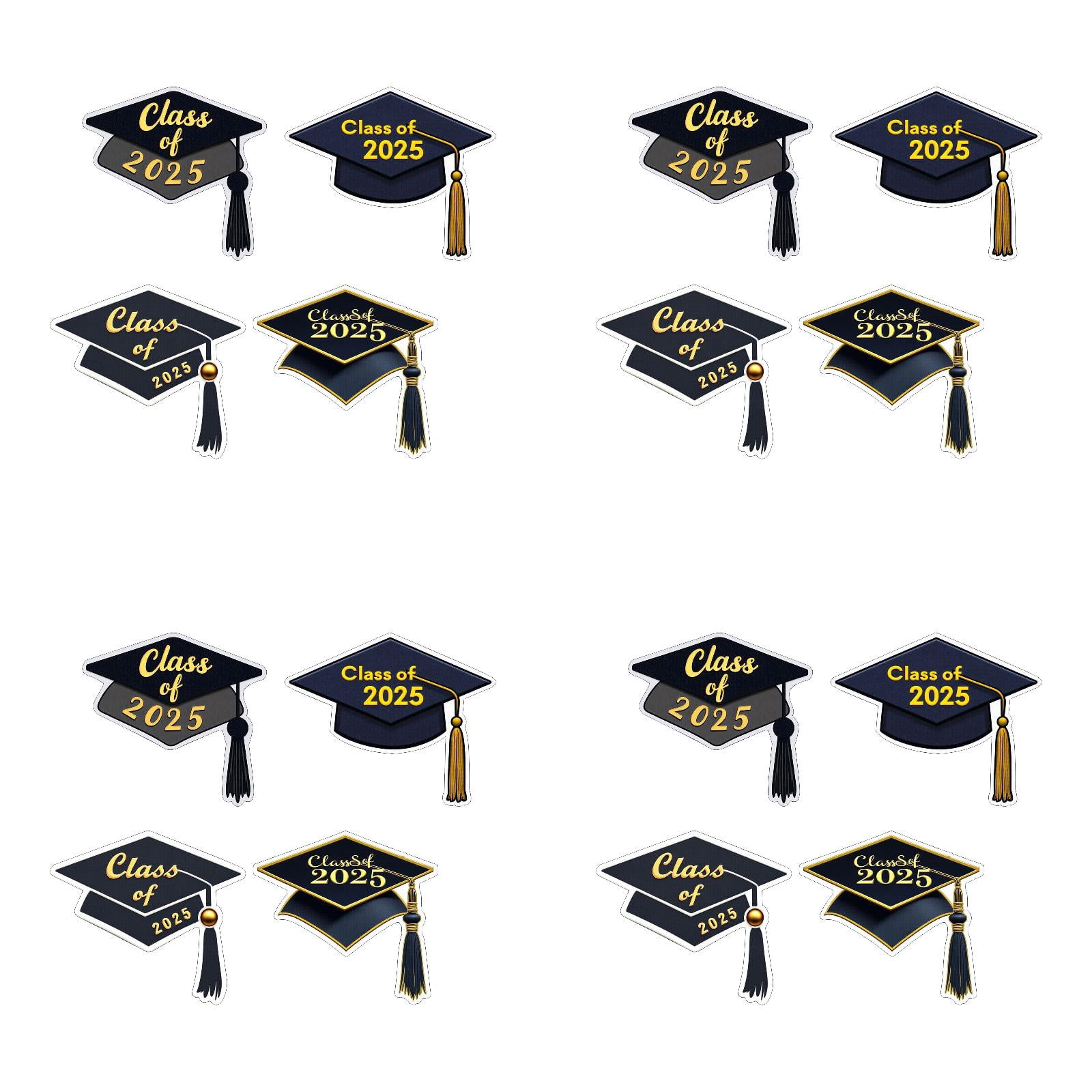 2025 Graduation Cap Stickers 2.4'' Graduation Decals Class Of 2025 ...