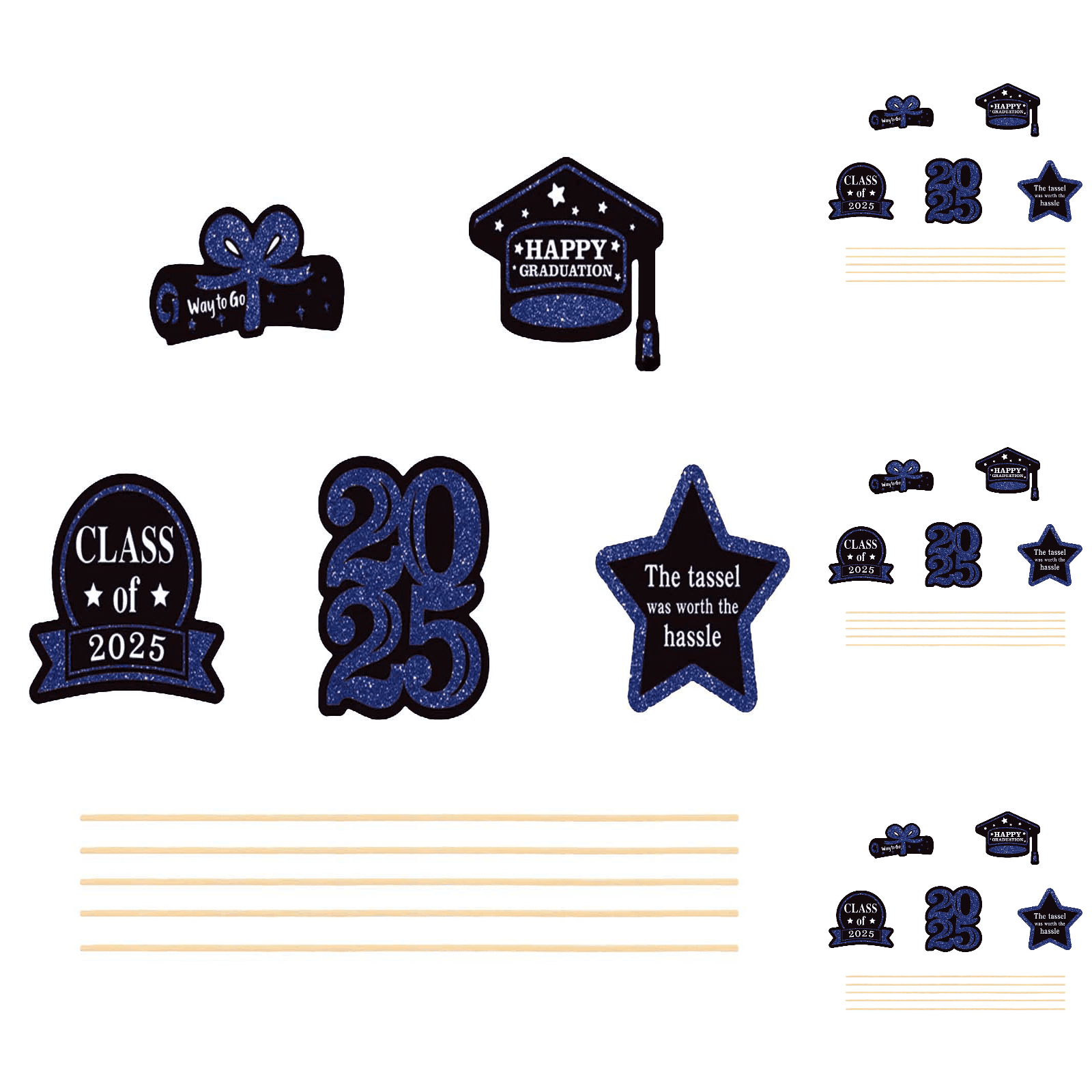 2025 Graduation Centerpiece Sticks, Class of 2025 Table Toppers for ...