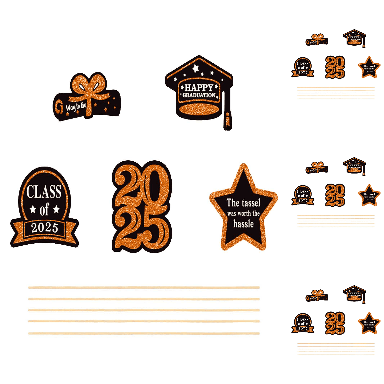 2025 Graduation Centerpiece Sticks, Set of 4 Class of 2025 Table ...
