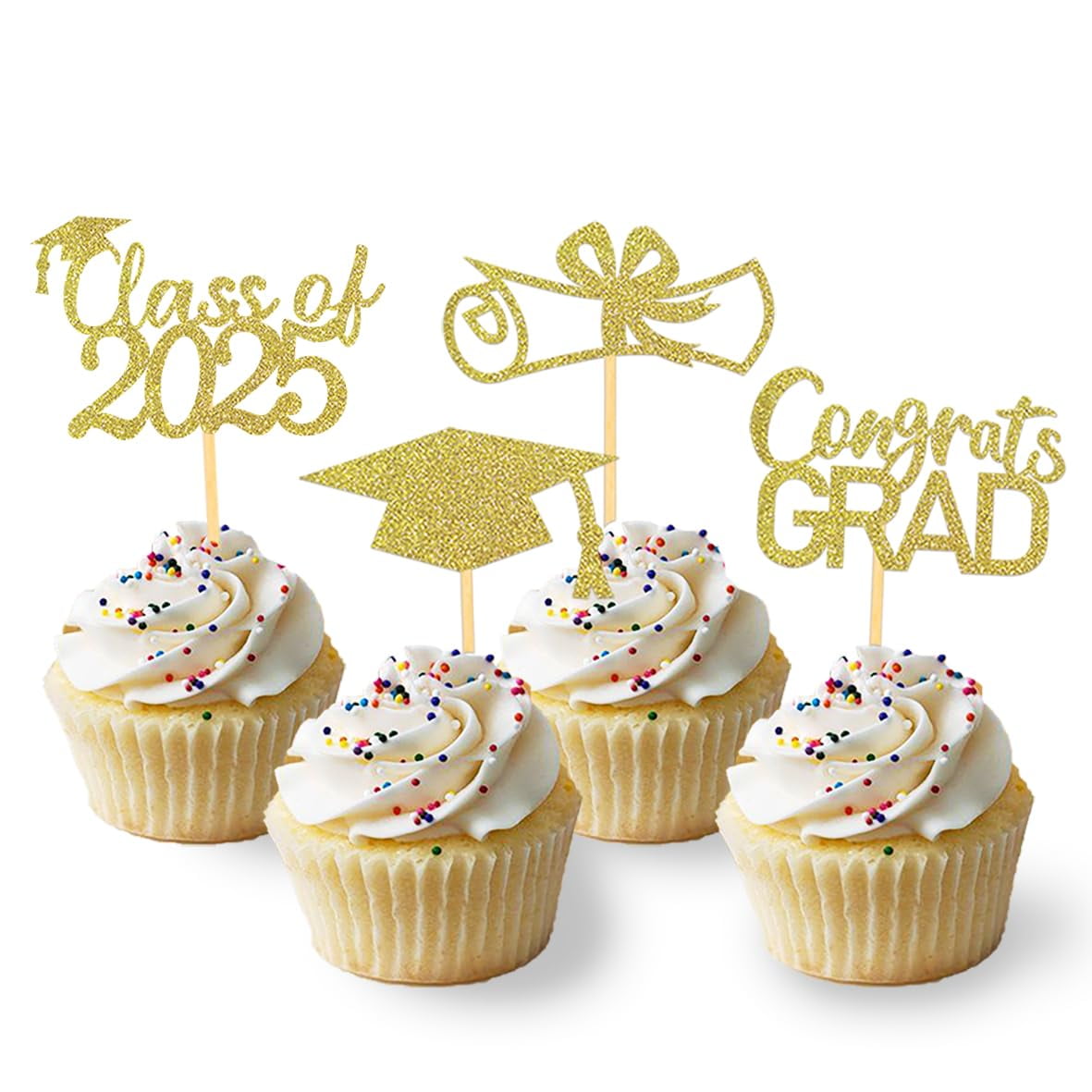 2025 Graduation Cupcake Toppers, Class of AIS1 2025 Cupcake Toppers for ...
