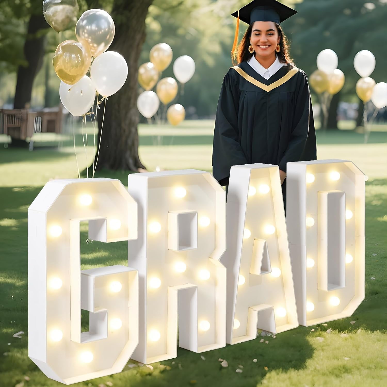 2025 Graduation Decorations - 2.3FT Large PRE-Cut Grad Marquee Letters ...