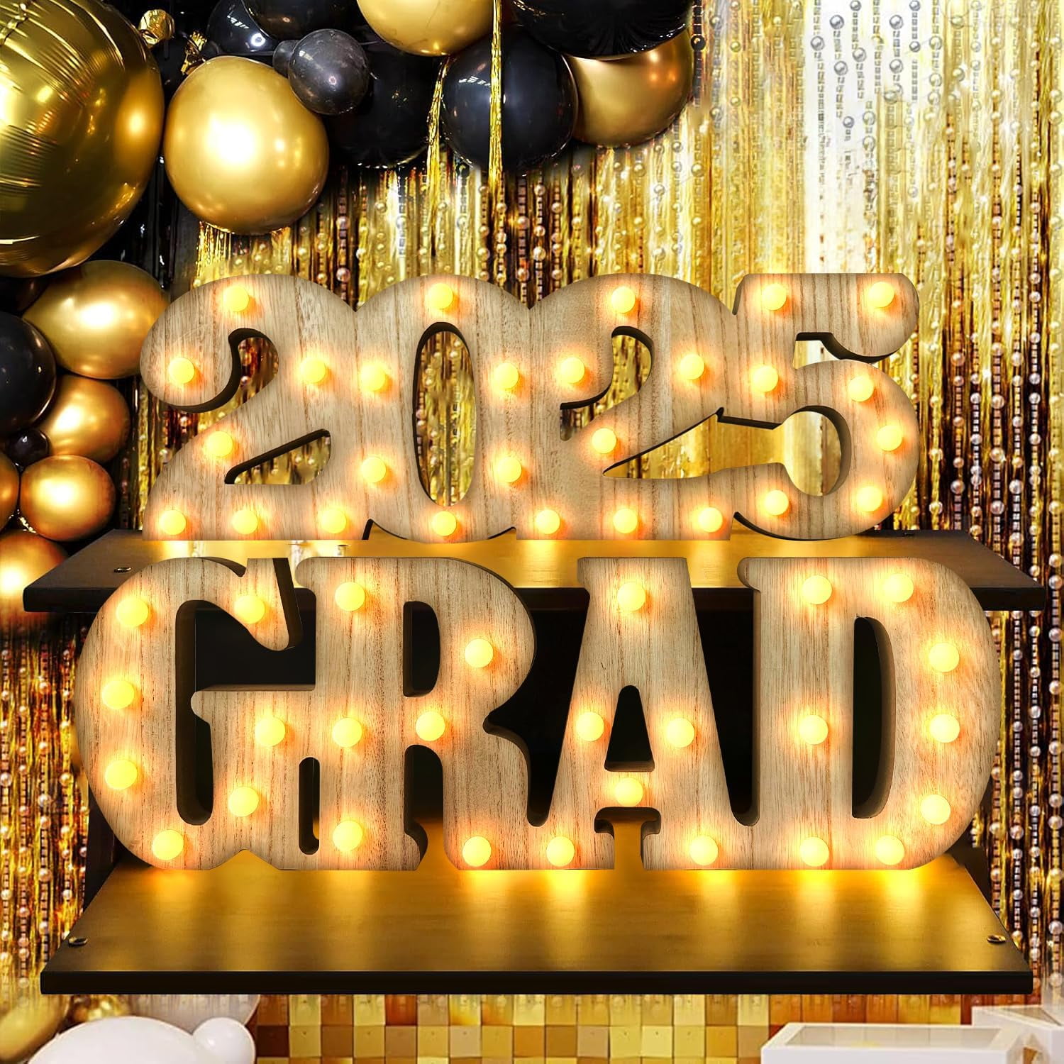2025 Graduation Decorations, 2025 Grad Light Up Letters Wooden LED ...