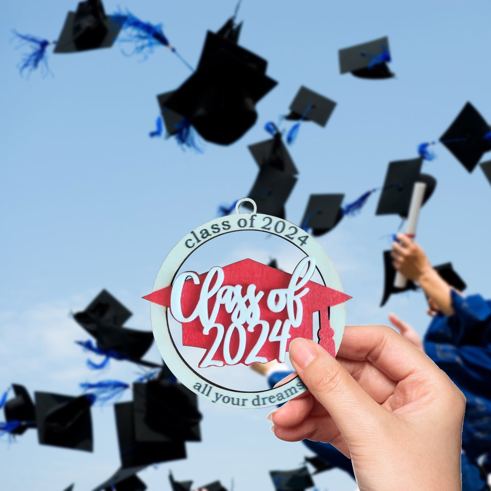 2025 Graduation Decorations, 2025 Graduation Wooden Medal Pendant ...