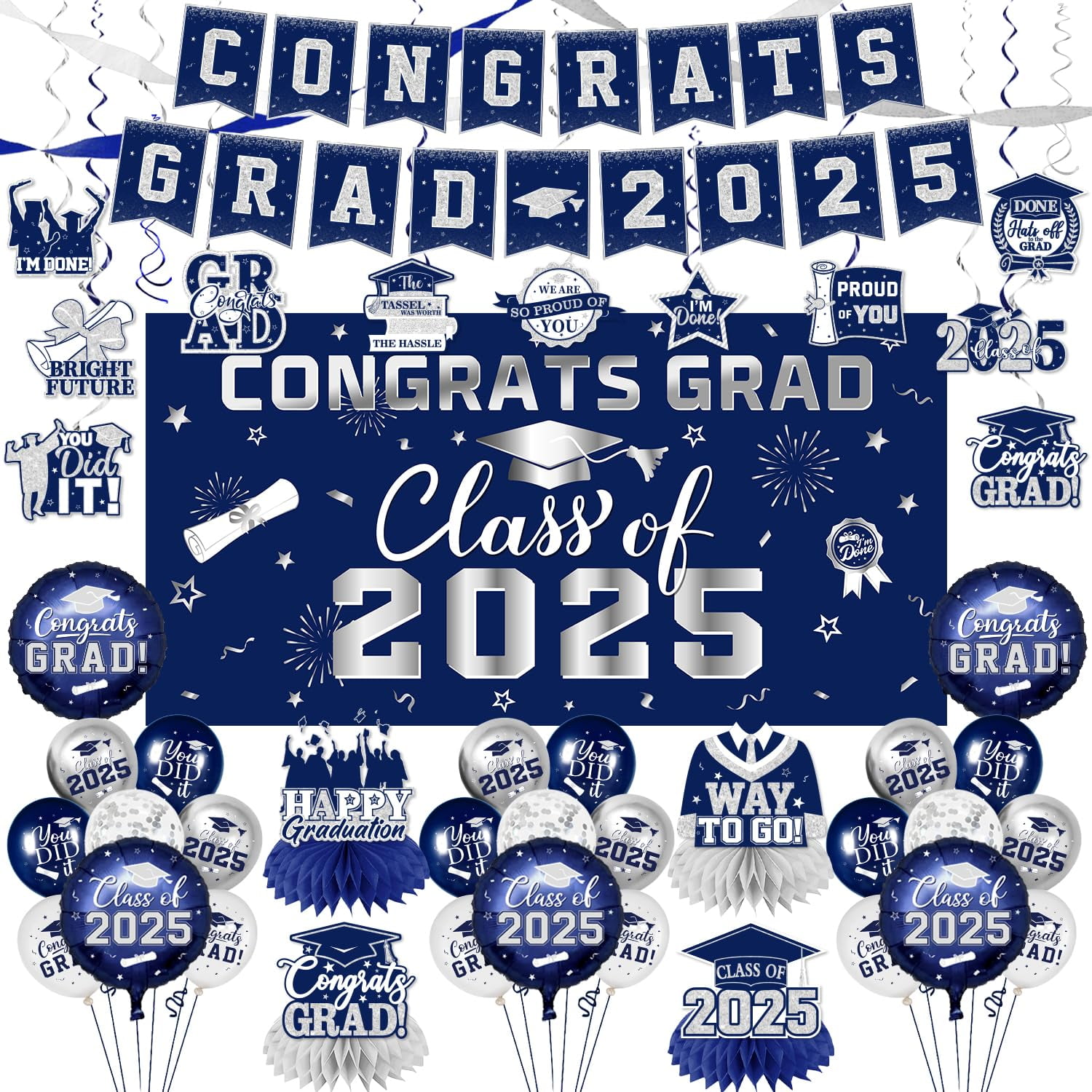 2025 Graduation Decorations-Class of SSF20 2025 Decorations Set with ...