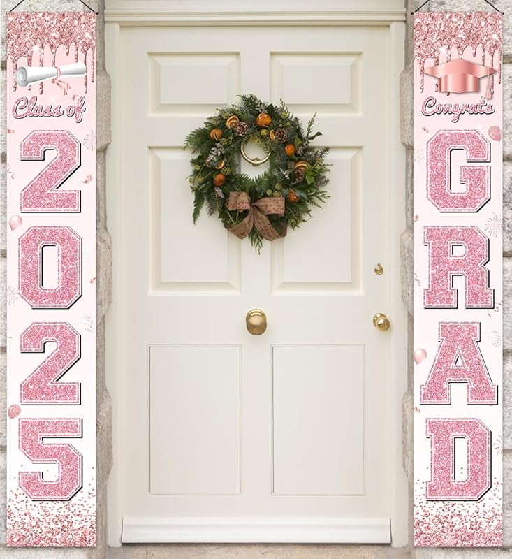 2025 Graduation Decorations-Class of 2025 Porch Sign Banner,Congrats ...