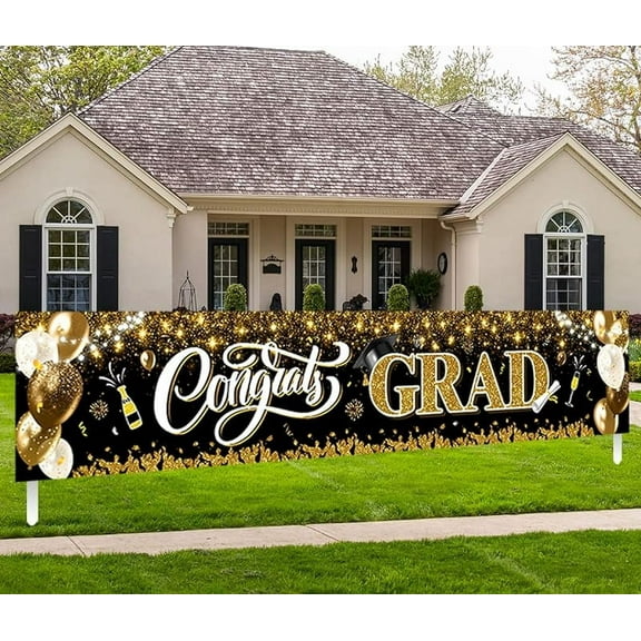 Congrats Class of 2026 Banner, You Did It/Congrats Grad Bunting Sign ...