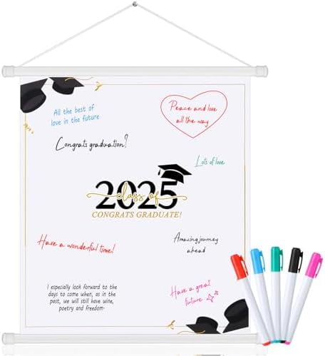 2025 Graduation Decorations Group Signature Hanging Poster Large Guest ...
