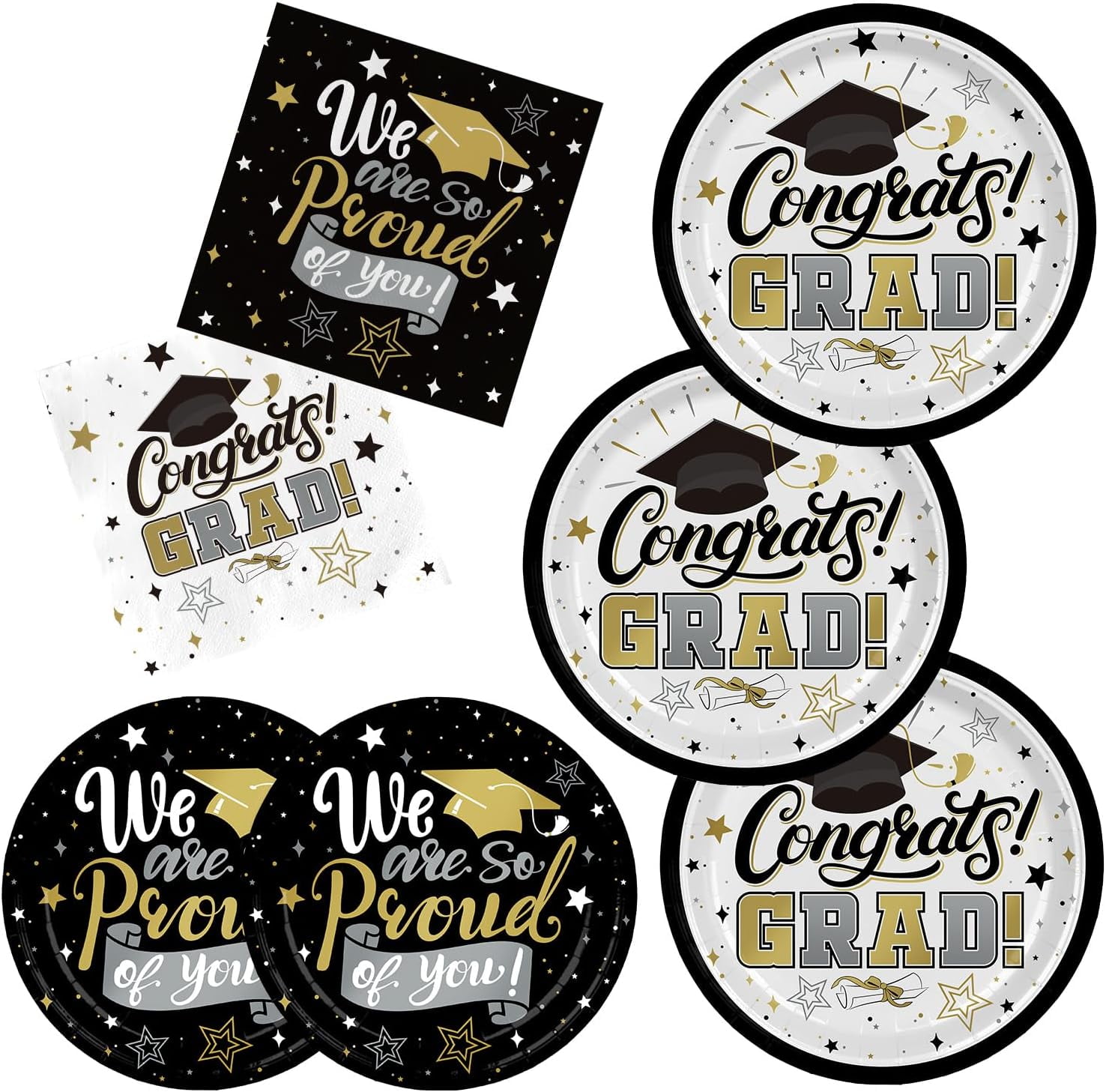 2025 Graduation Decorations Kit: Black and Gold Graduation Party ...