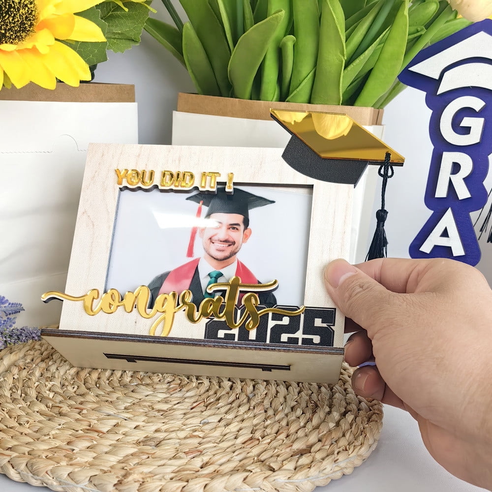 2025 Graduation Decorations, Wooden Desktop Ornaments, Class of 2025 ...