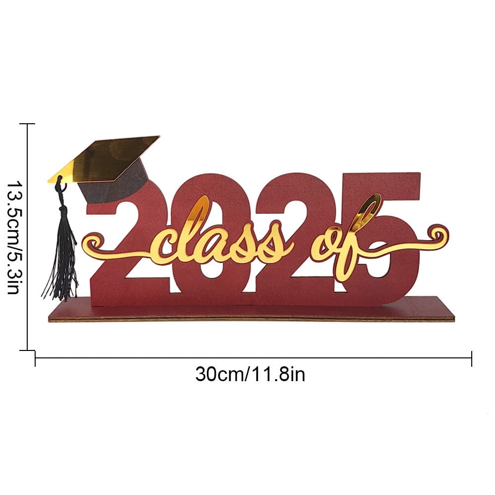 2025 Graduation Decorations, Wooden Table Sign, Class of 2025 ...