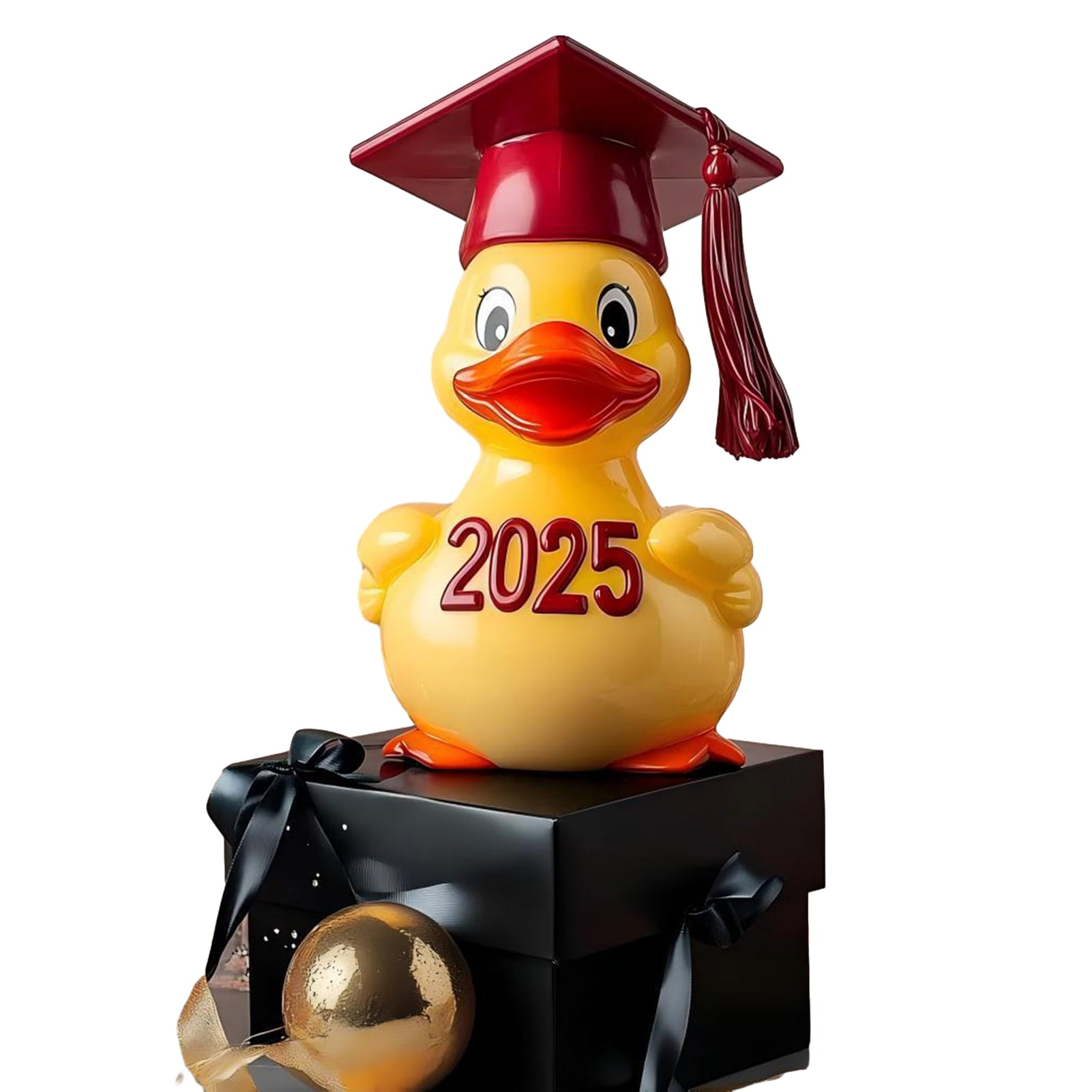 2025 Graduation Duck Statue Resin Little Yellow Duck Figurine with ...