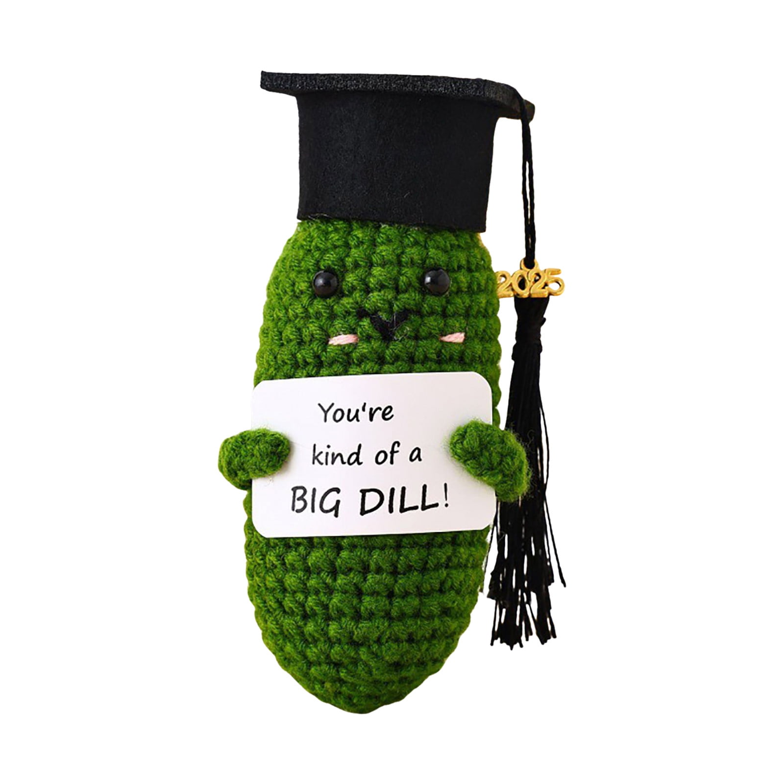 2025 Graduation Gift Handmade Crochet Emotional Support Pickle Doll ...