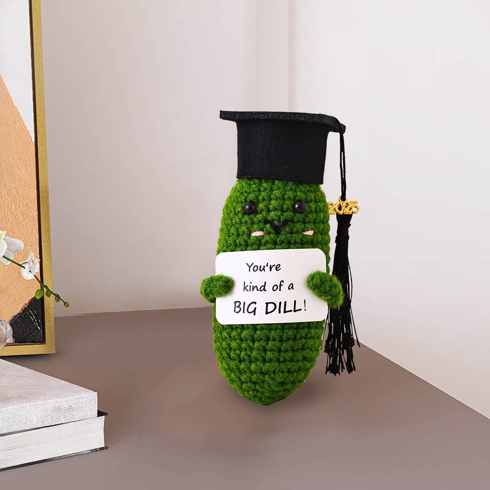 2025 Graduation Gift Handmade Crochet Emotional Support Pickle Doll ...