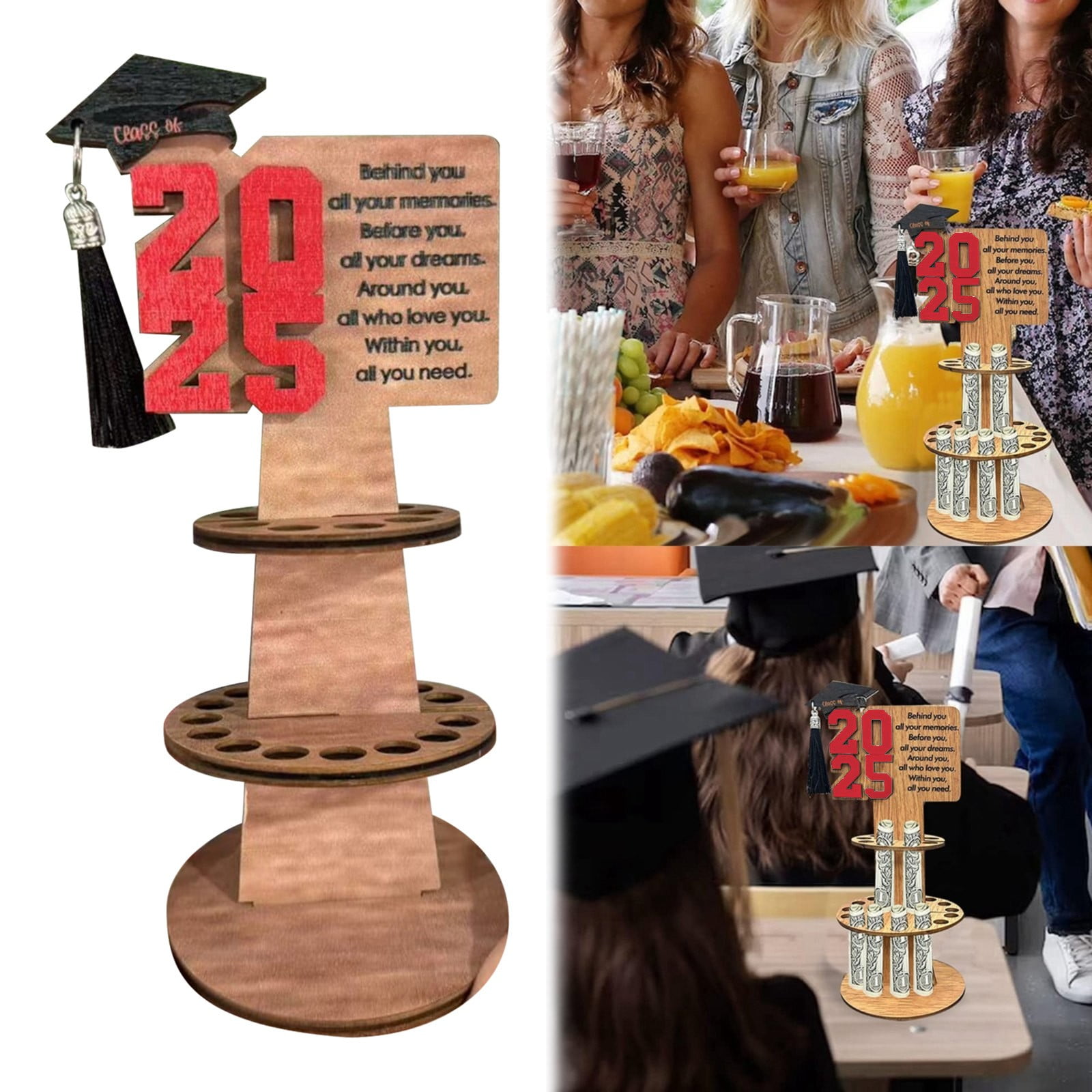 2025 Graduation Gift Money Holder, Wooden 2025 Graduation Money Holder ...