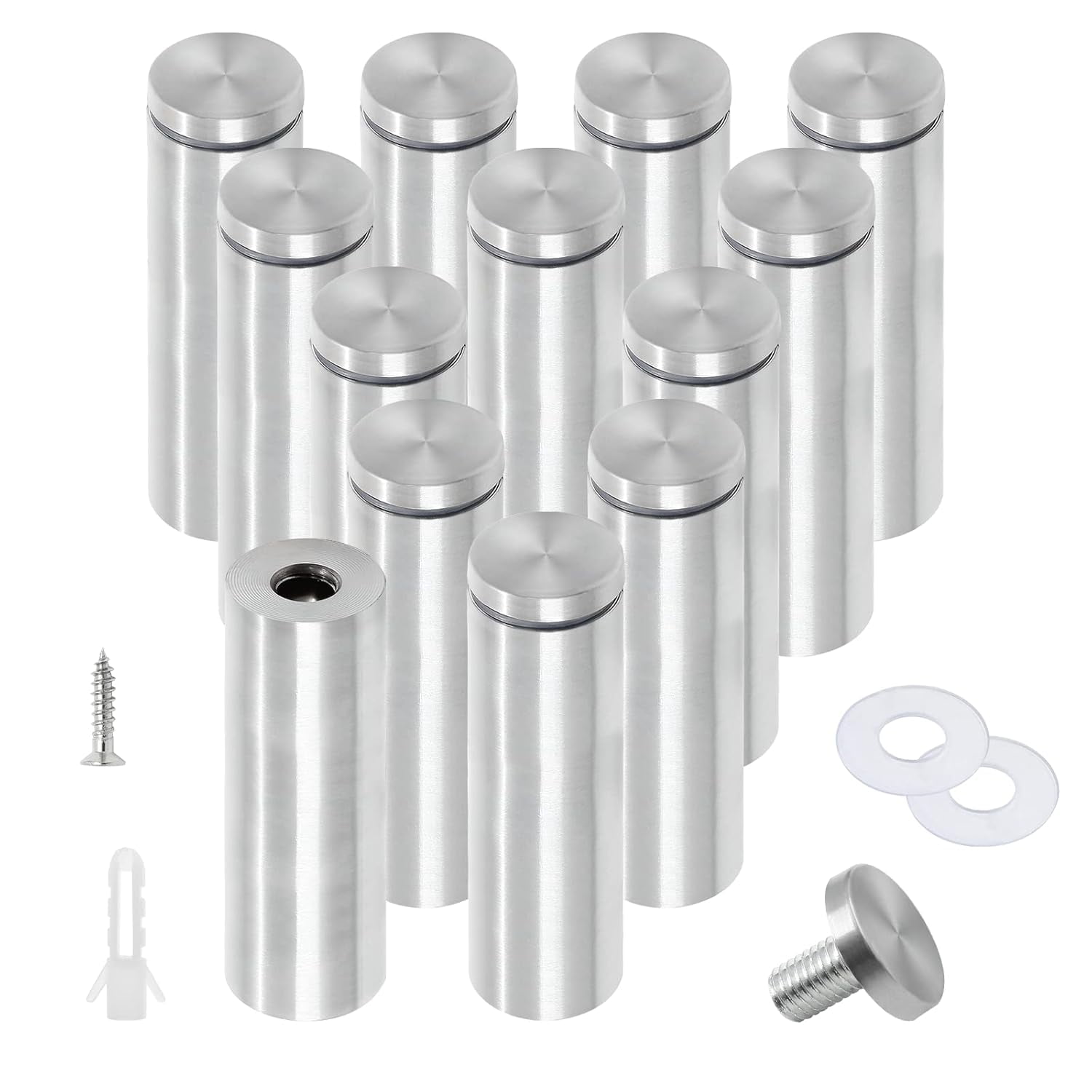 12 Pcs 3/4" x 3.15" Stainless Steel Standoff Screws, Wall Sign Standoff ...