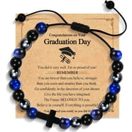 APSVO Graduation Bracelet for Him, Braided Rope, Stainless Steel ...