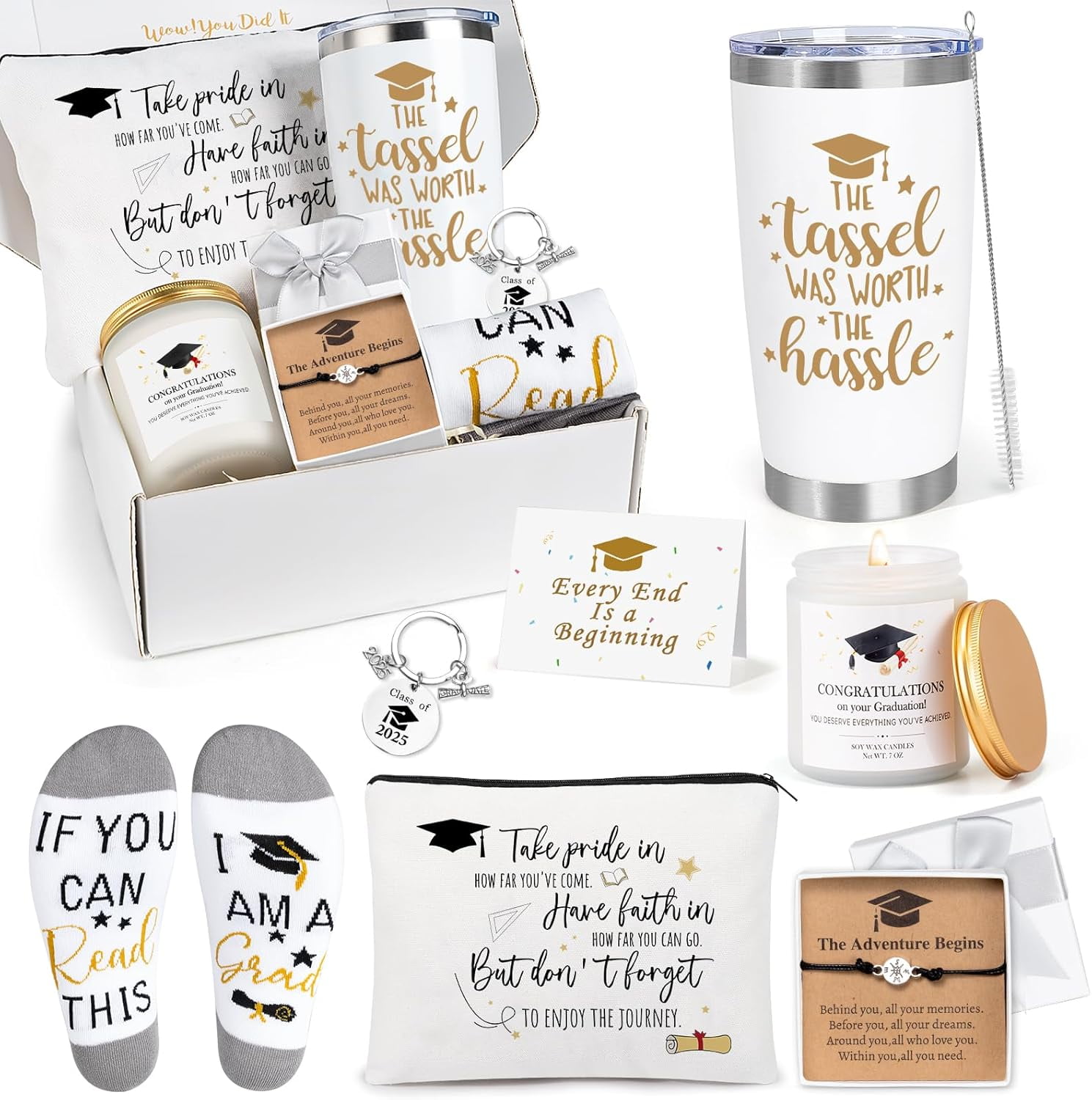 2025 Graduation Gifts,Congratulations Gifts for Her with 12 OZ Wine ...