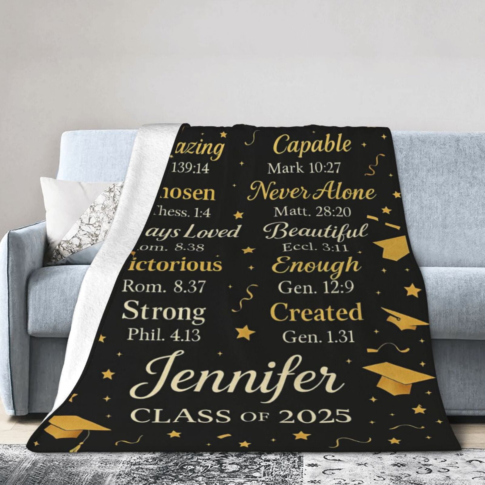 2025 Graduation Gifts for Him Her, Cutom Name Graduation Blankets ...