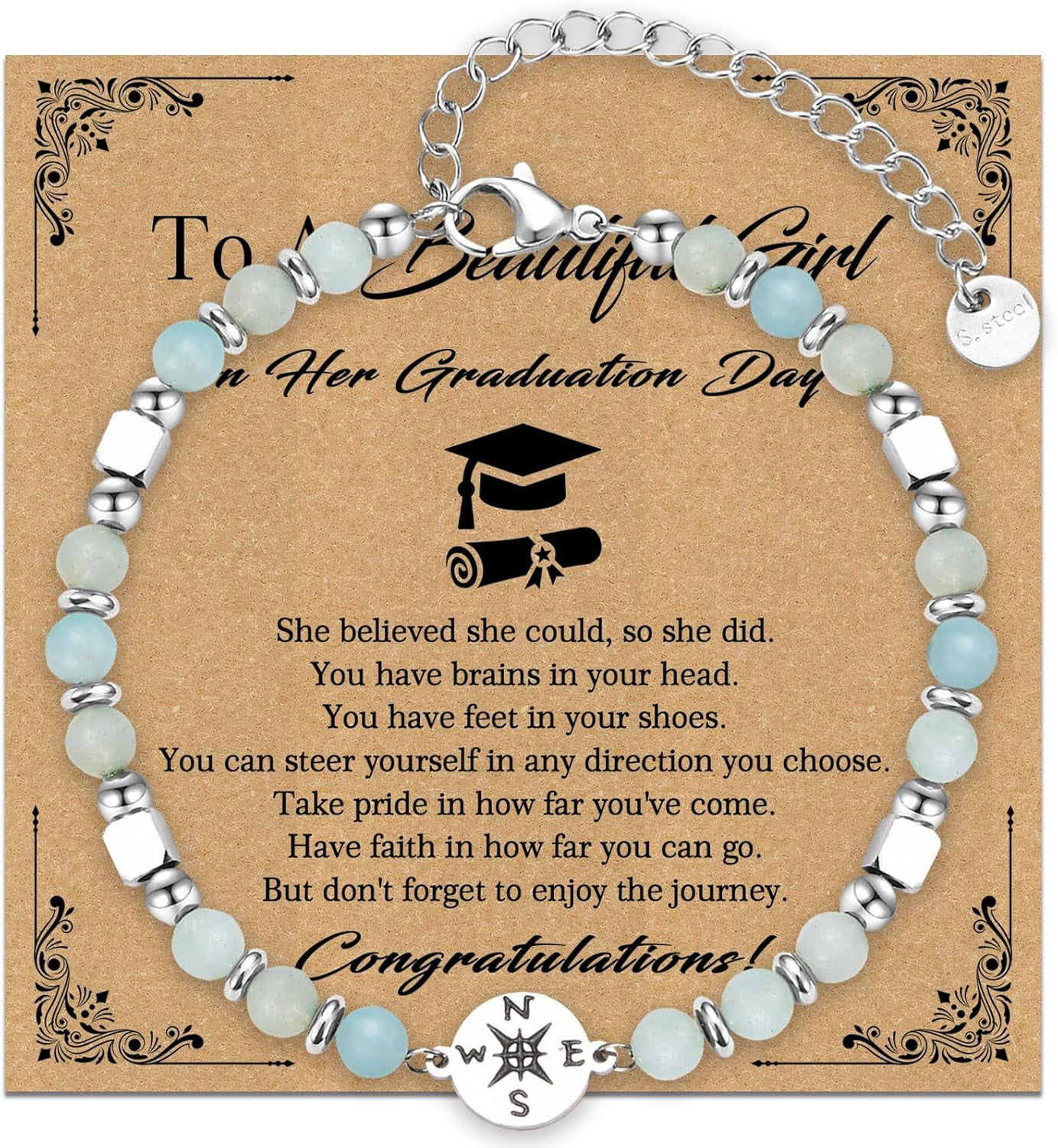 2025 Graduation Gifts for Her,Graduation Bracelets Inspirational ...