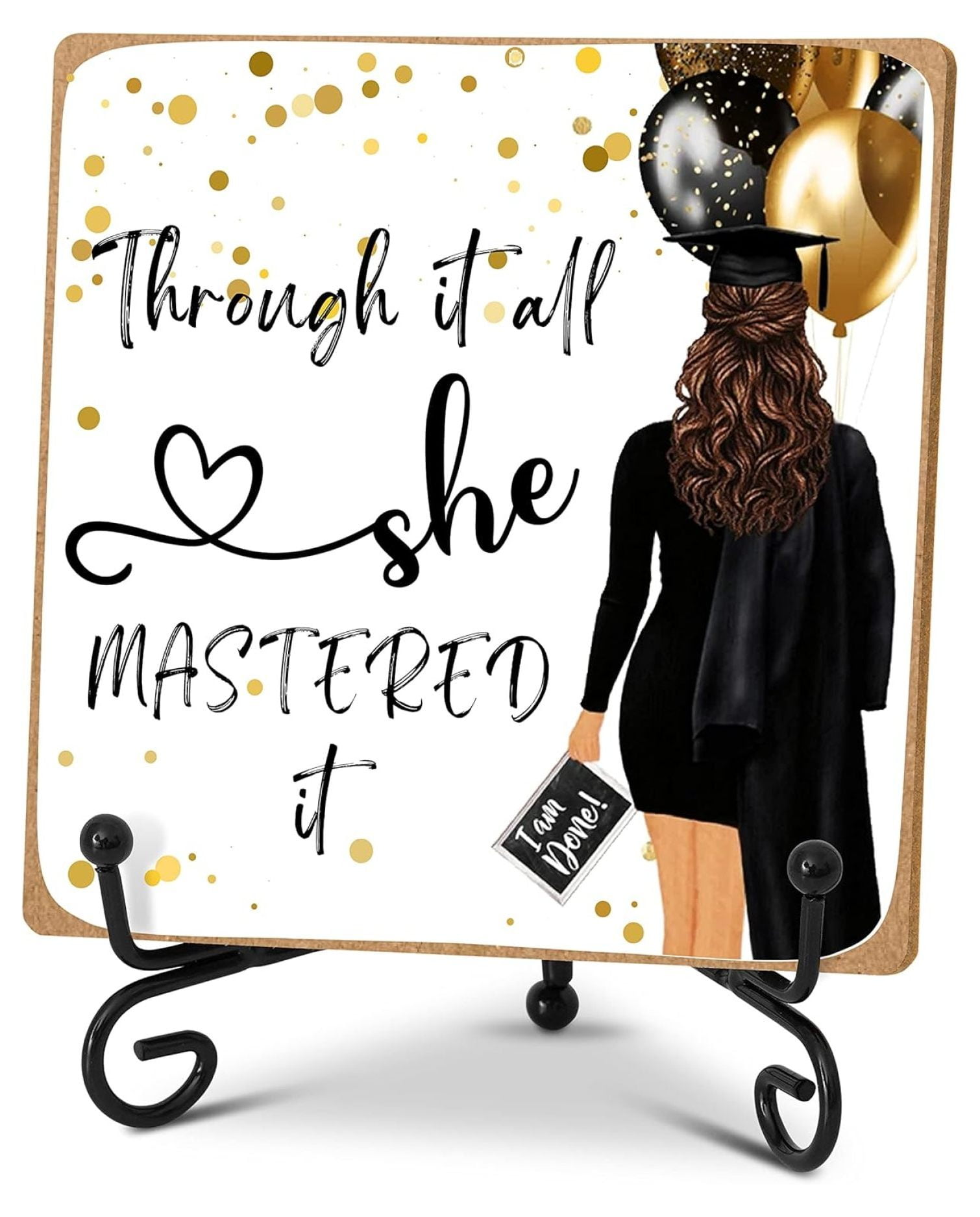 2025 Graduation Gifts for Her, Inspirational Desk Decor - Wood Plaque ...