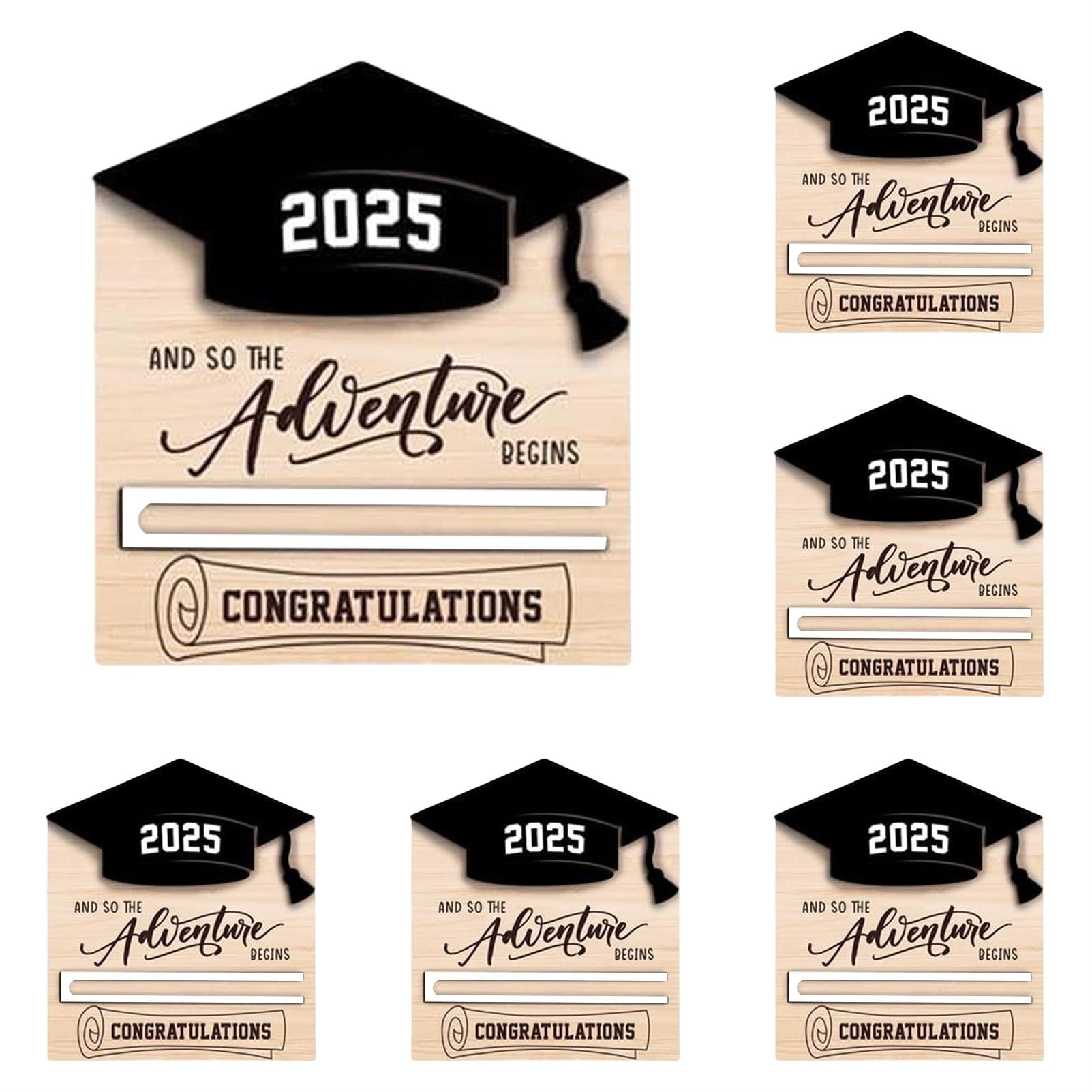2025 Graduation Gifts Money Holder, Wooden Congrats Grad Diy Money Cash ...