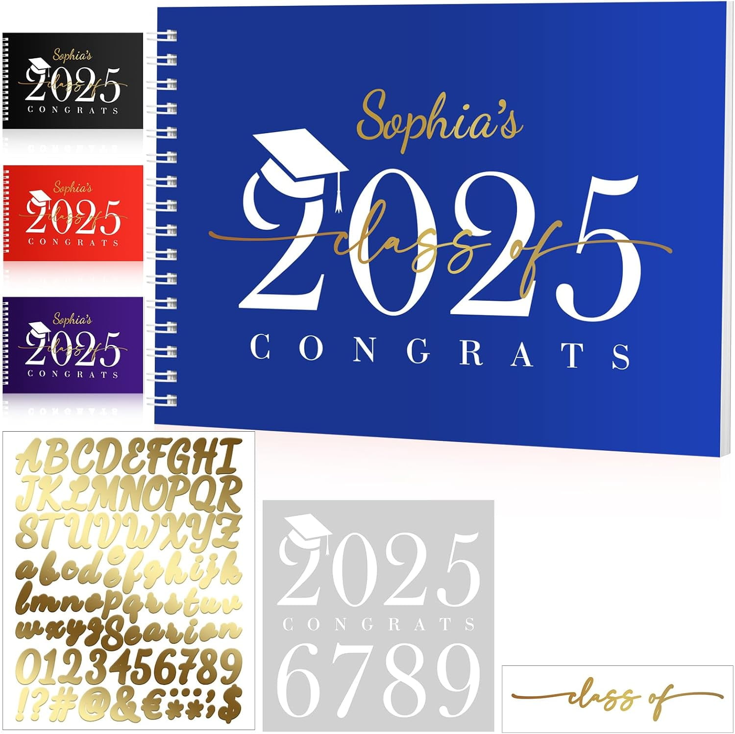 2025 Graduation Guest Book Personalized Name with Pen and Class of 2025 ...