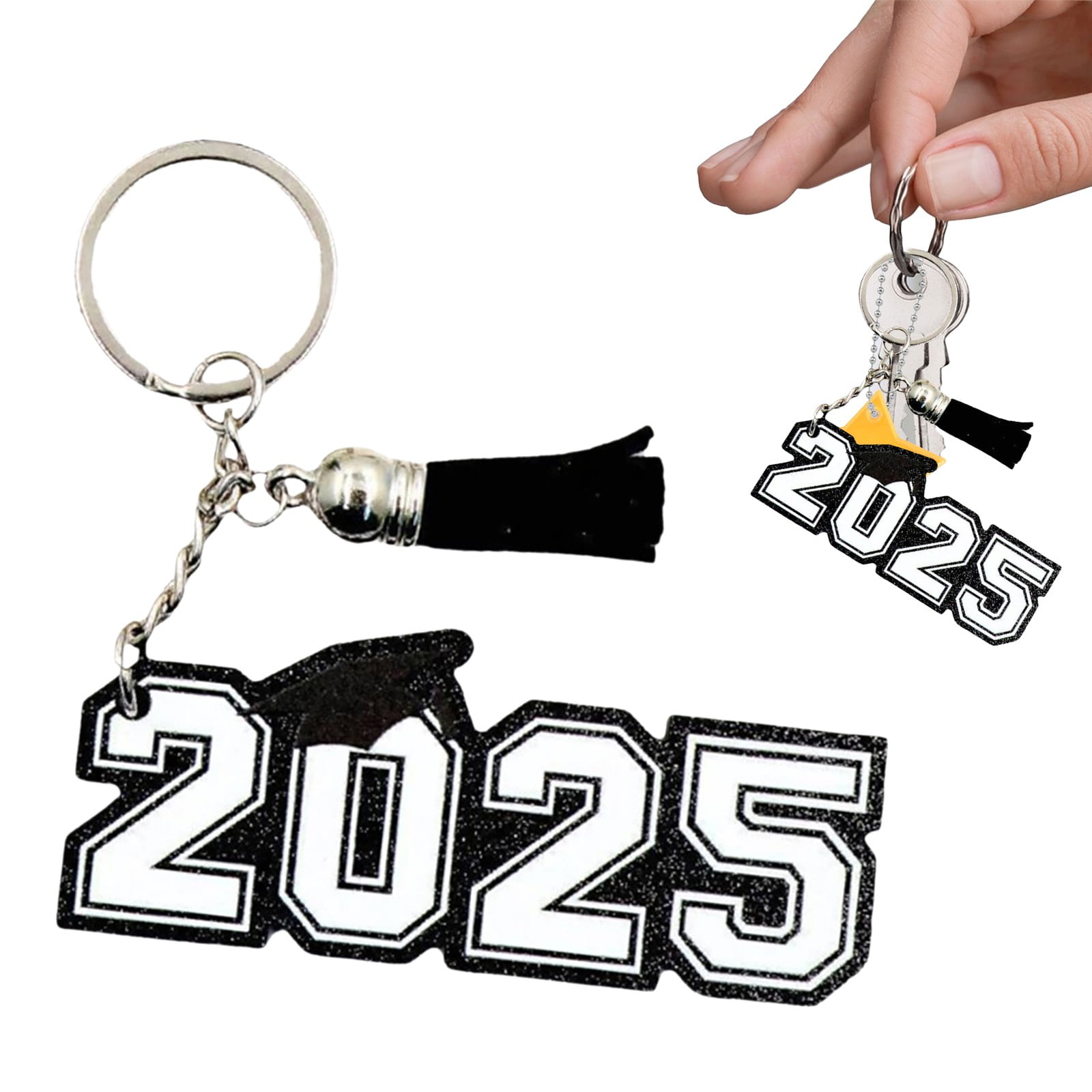 2025 Graduation Keychain for Students, Acrylic Cap Keyring with Class ...
