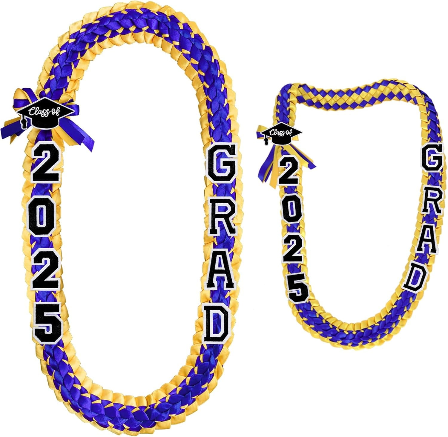 2025 Graduation Leis Blue, 47.2 inch Graduation Ribbon Leis for Men ...