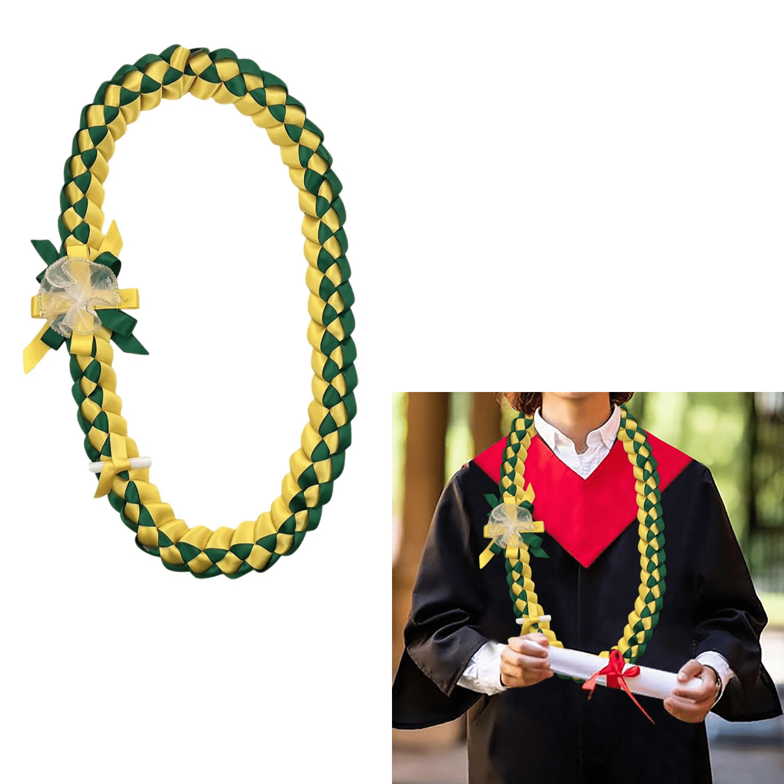 2025 Graduation_Leis Class of 2025 Grad Ribbon Double Braided Ribbon ...