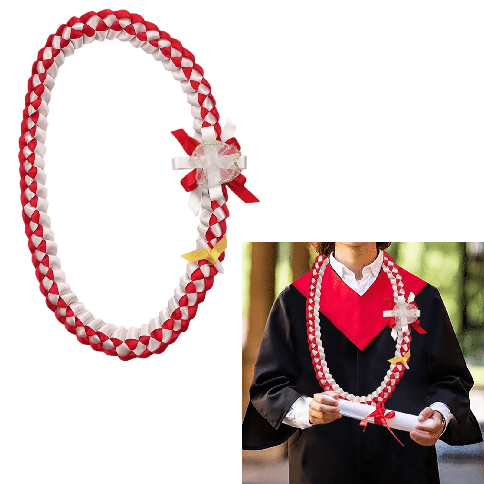 2025 Graduation_Leis Class of 2025 Grad Ribbon Double Braided Ribbon ...