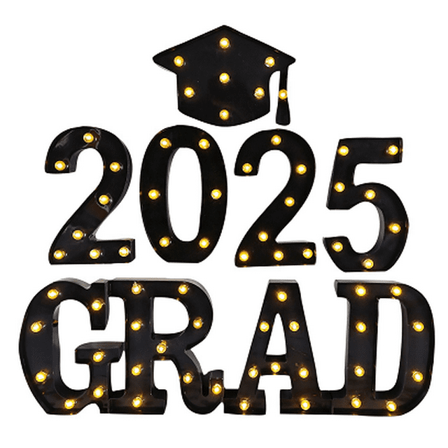 2025 Graduation Light-Up Marquee Letter Sign, Grad 2025 Light Up ...