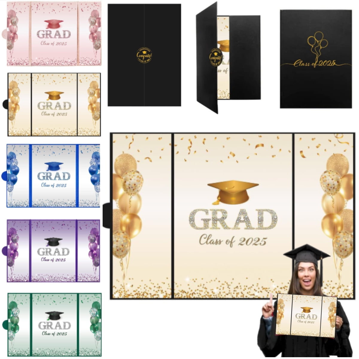 2025 Graduation Message Book Graduation Party Decoration Book,Black ...