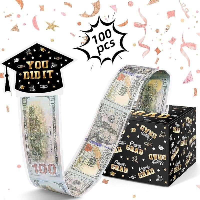 2025 Graduation Money Box for Cash Gift Pull - Graduation Gift - 100 ...
