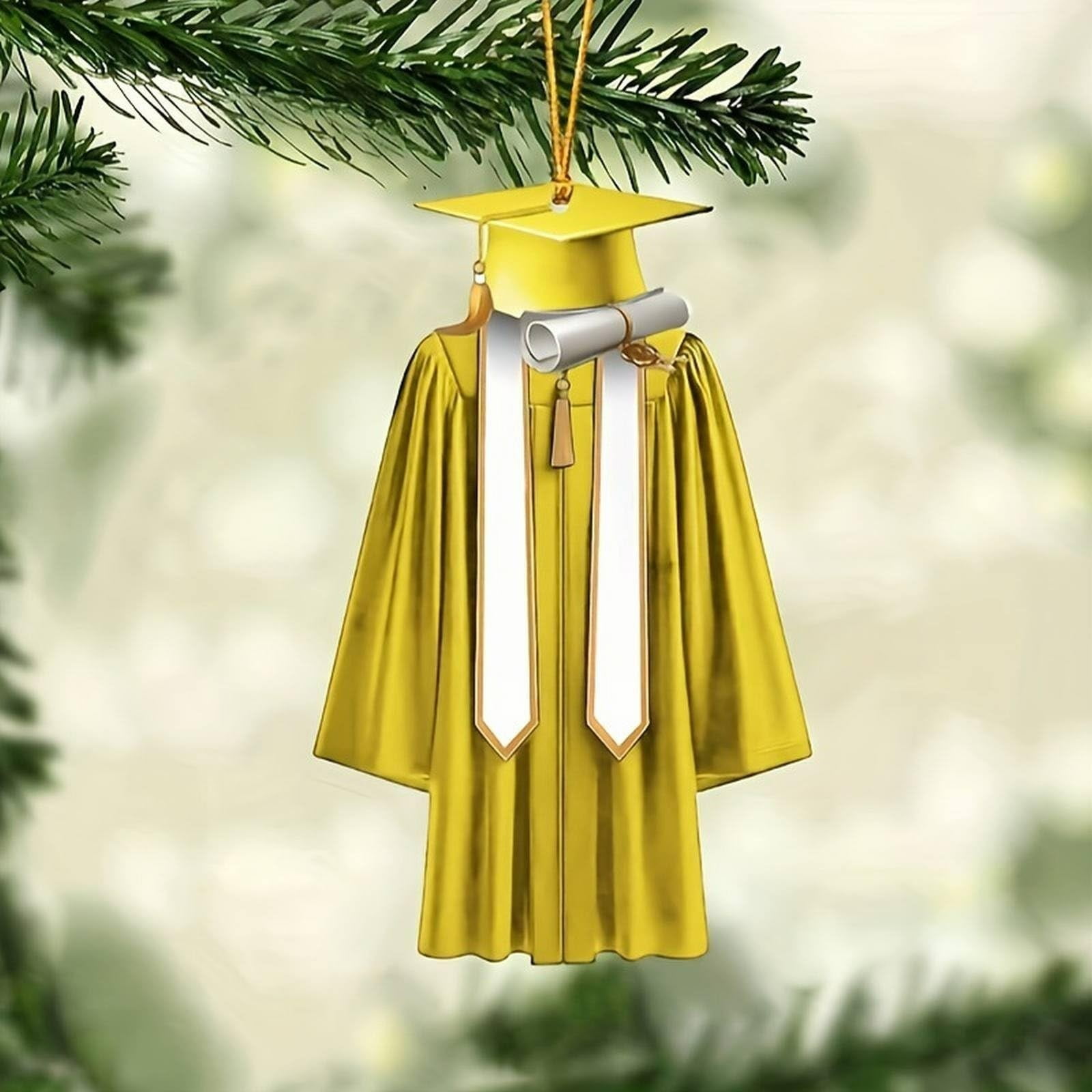 2025 Graduation Ornament | Graduation Gown Pendant | Wood or Acrylic ...