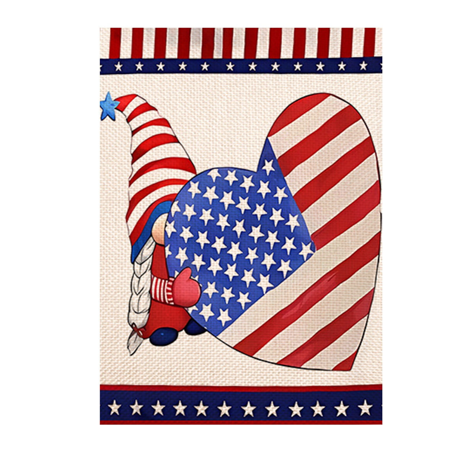 Independence Day Double-sided Linen Garden Flag Holiday Outdoor Yard ...