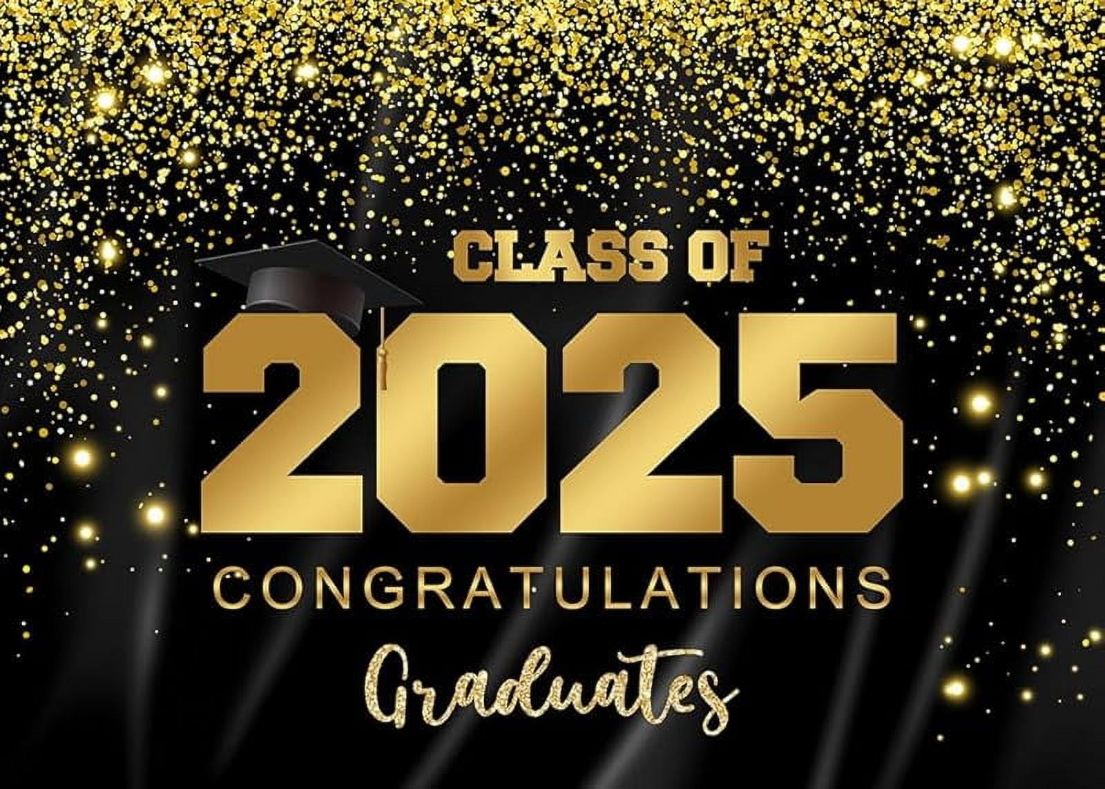 Graduation Backdrop 2025 2025 GRADUATION BACKDROP 7x5ft Green Gold ...