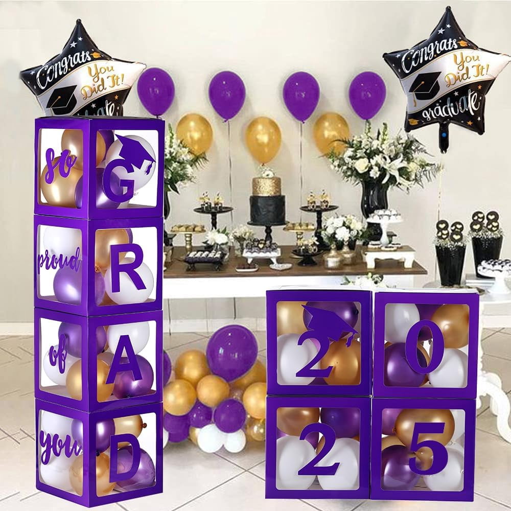 2025 Graduation Party Decoration Set, Balloon Boxes with Letters 2025 ...
